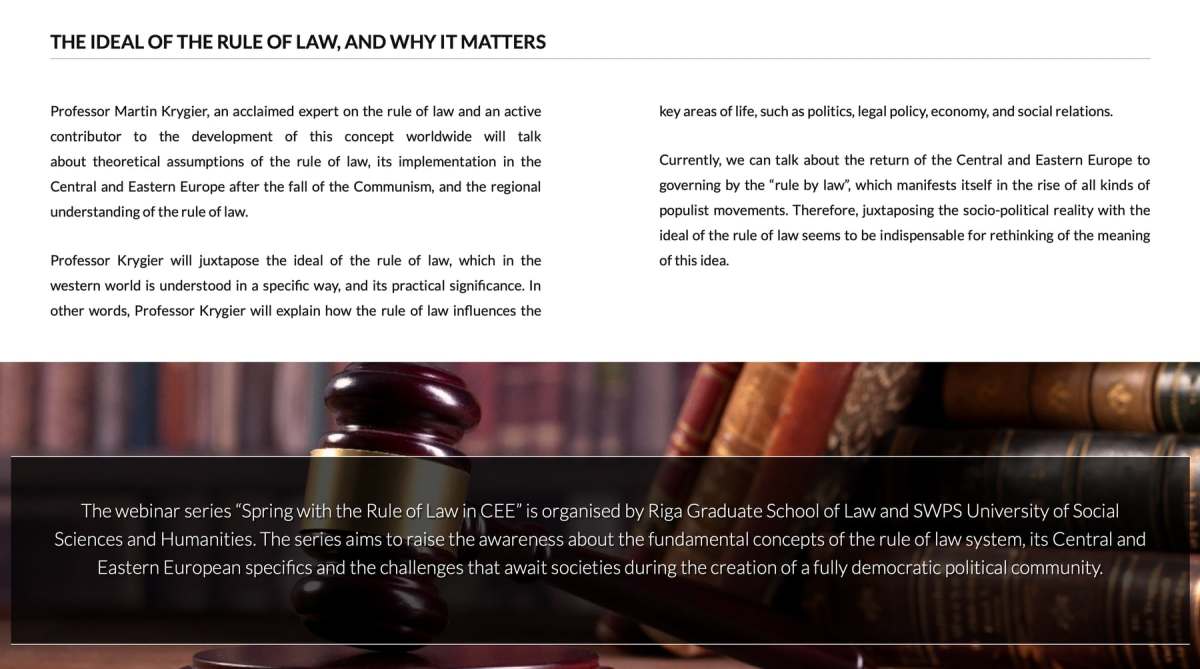 The Ideal of the Rule of Law, and Why it Matters – Constitutional populism: